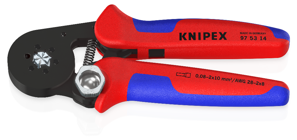 Self-Adjusting Crimping Pliers for wire ferrules With lateral access ...