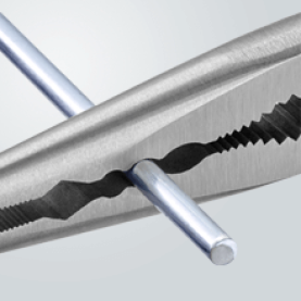 Long Reach Needle Nose Pliers With transverse profiles | KNIPEX