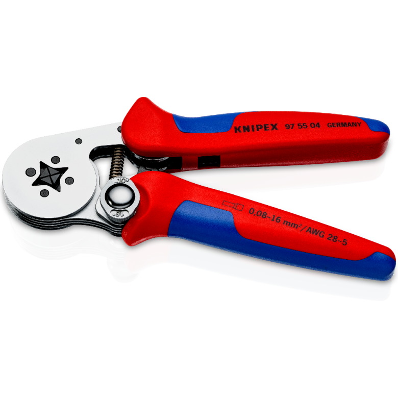 Self-Adjusting Crimping Pliers for wire ferrules With lateral access ...