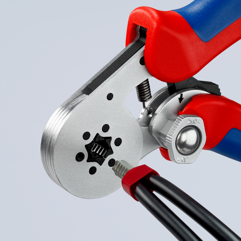 Self-Adjusting Crimping Pliers for wire ferrules With lateral access ...