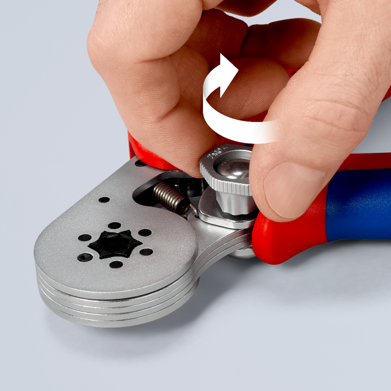 Self-Adjusting Crimping Pliers for wire ferrules With lateral access ...